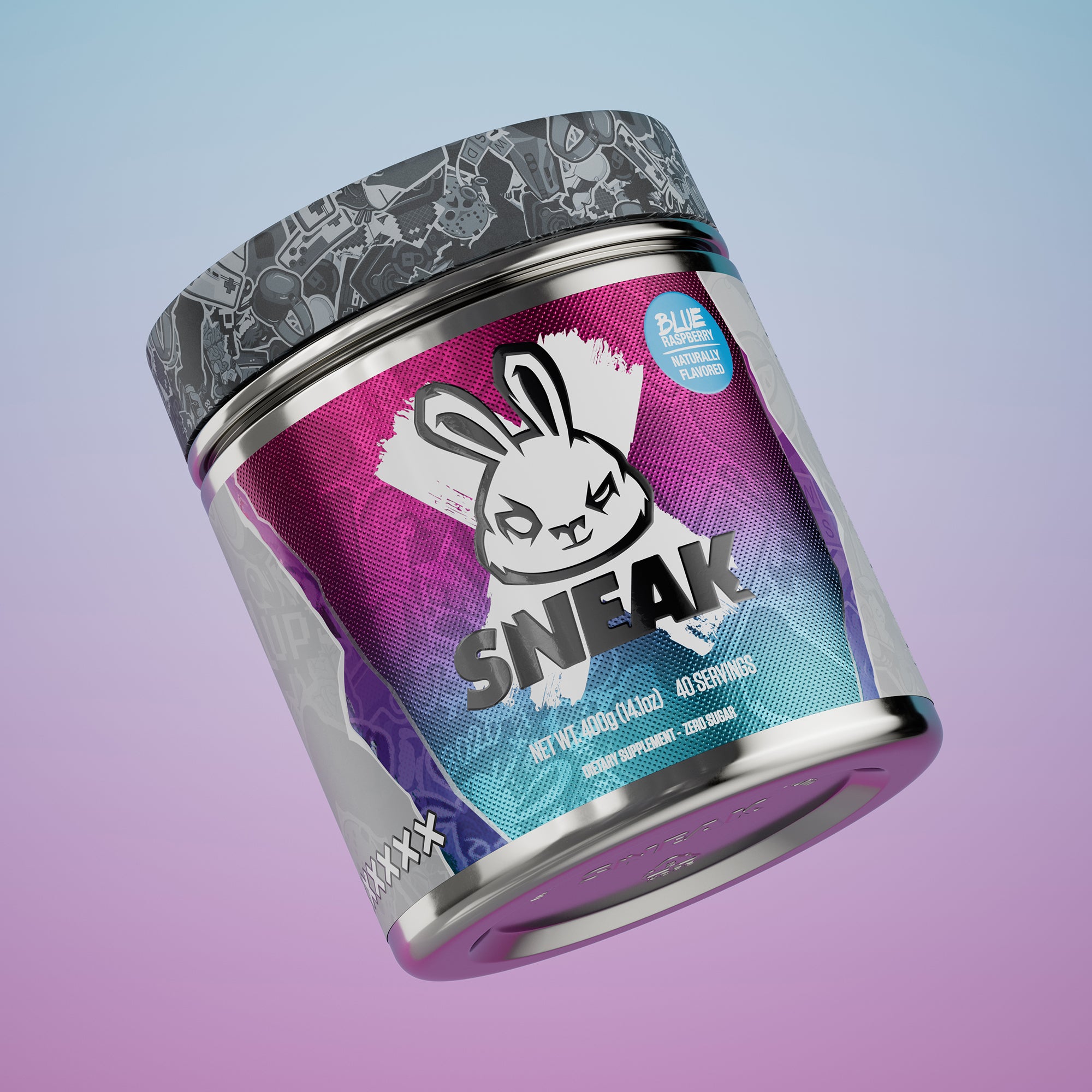 In-Game Energy Drinks - Blue Raspberry - Clean Gamer Fuel – Sneak US